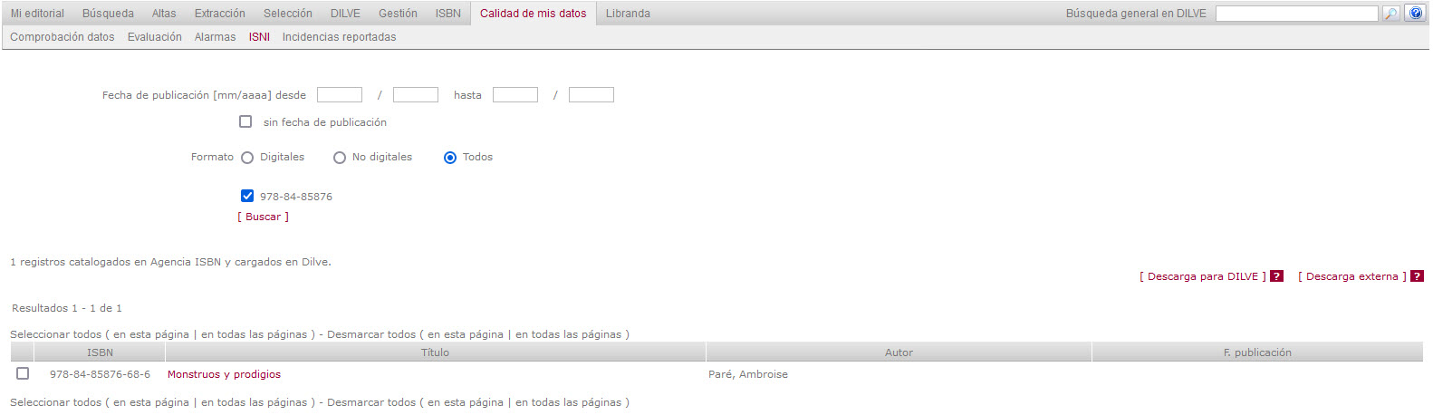 Corrección de autorías – DILVE